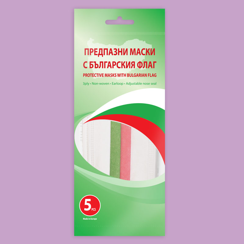 Protective masks with the Bulgarian flag » Bags.BG