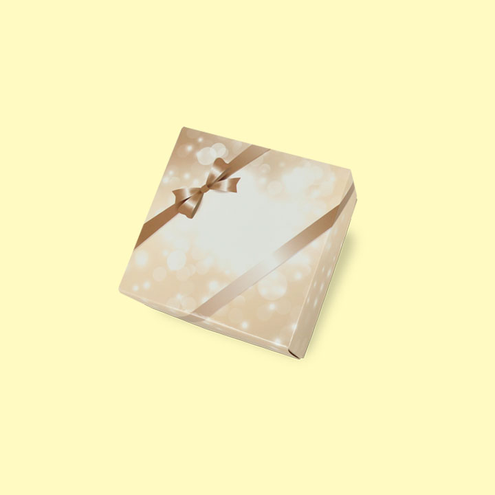 Gift box with lid 15x15/7, ribbon » Bags.BG